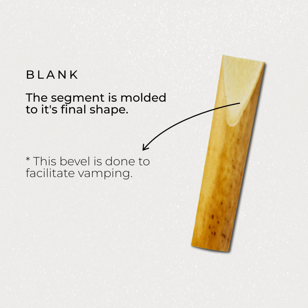 Reed production stages - Gonzalez Reeds
